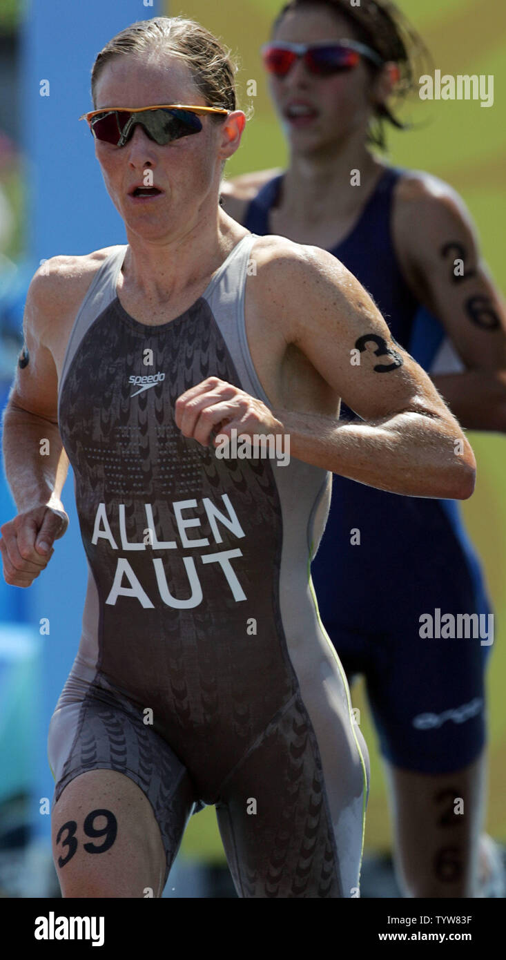 Kate Allen of Austria crosses the finish line first in the Olympic ...