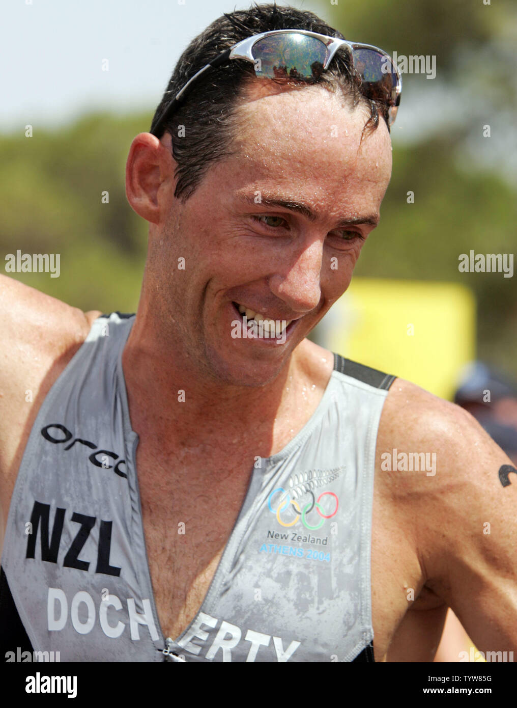 New Zealand's Bevan Docherty is all smiles after he finishes second in ...