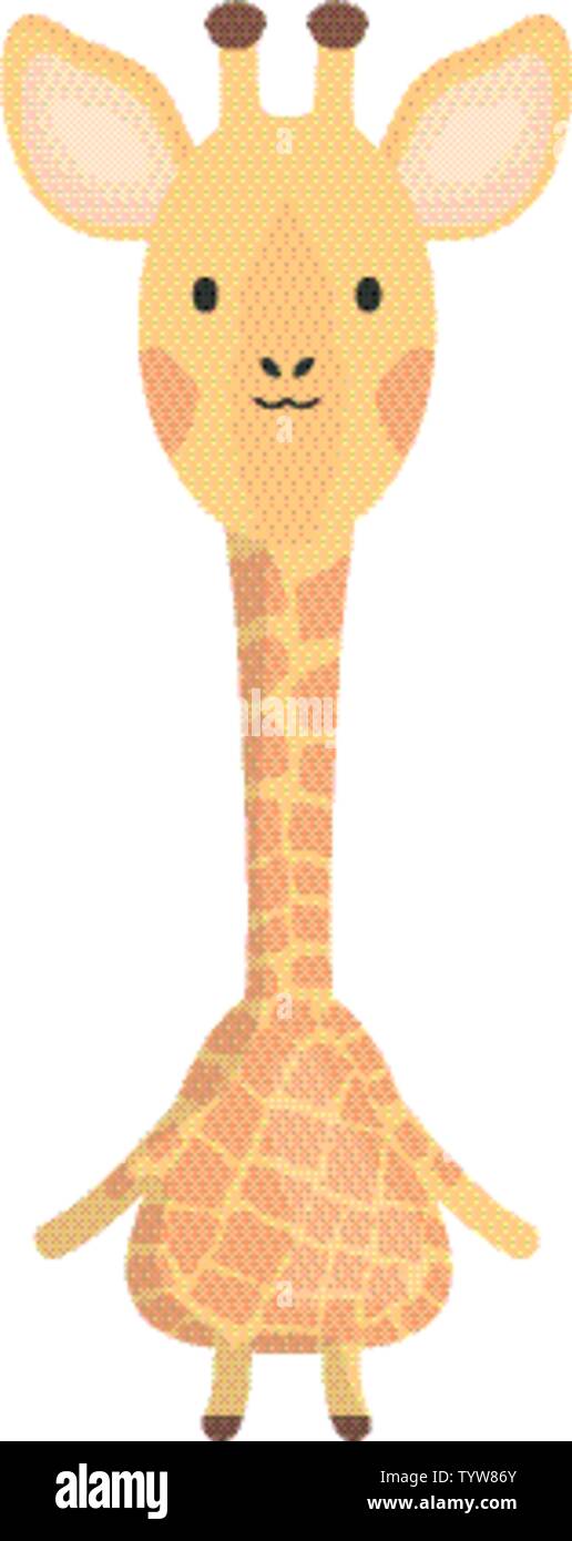 cute giraffe childish character vector illustration design Stock Vector ...