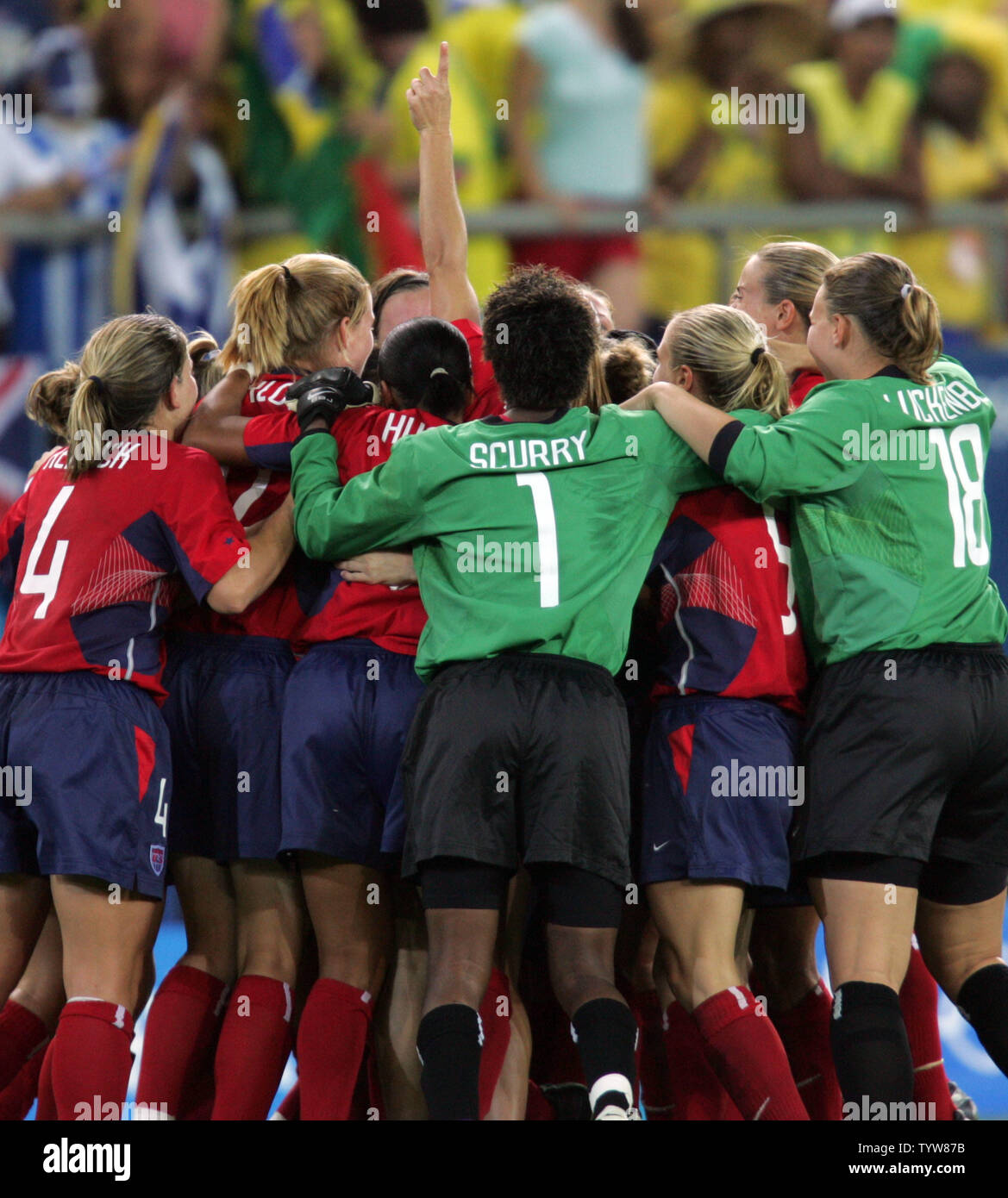 Team USA celebrate their victory in the women's Olympic gold medal ...