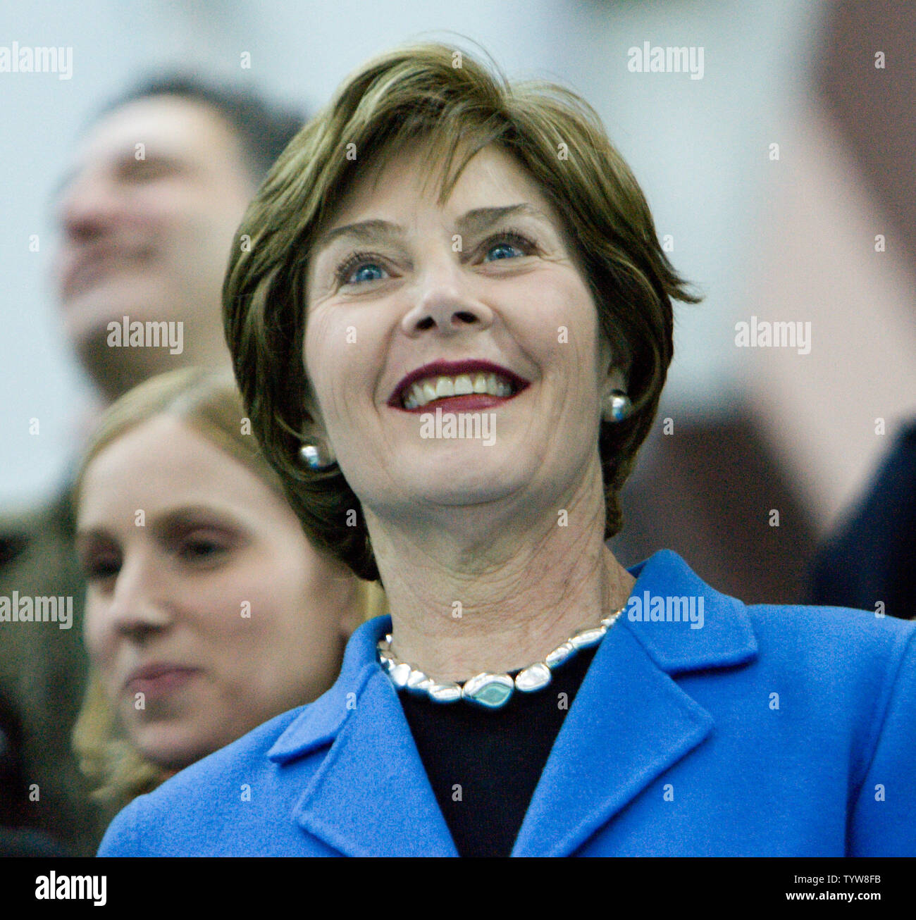 Laura Bush the wife of the current President of the USA attends men's ...