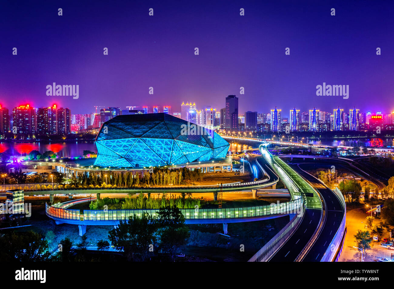 Night Scenery in Shenyang Stock Photo - Alamy