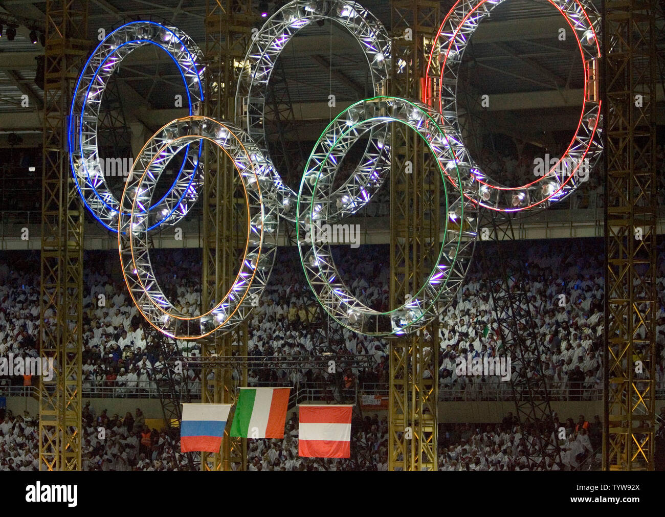 Olympics medal ceremony flags hi-res stock photography and images - Alamy