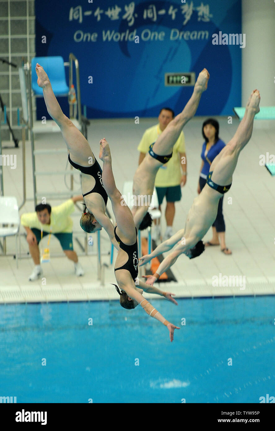 Australian 10 meter synchronized divers Melissa Wu and Briony Cole, and ...