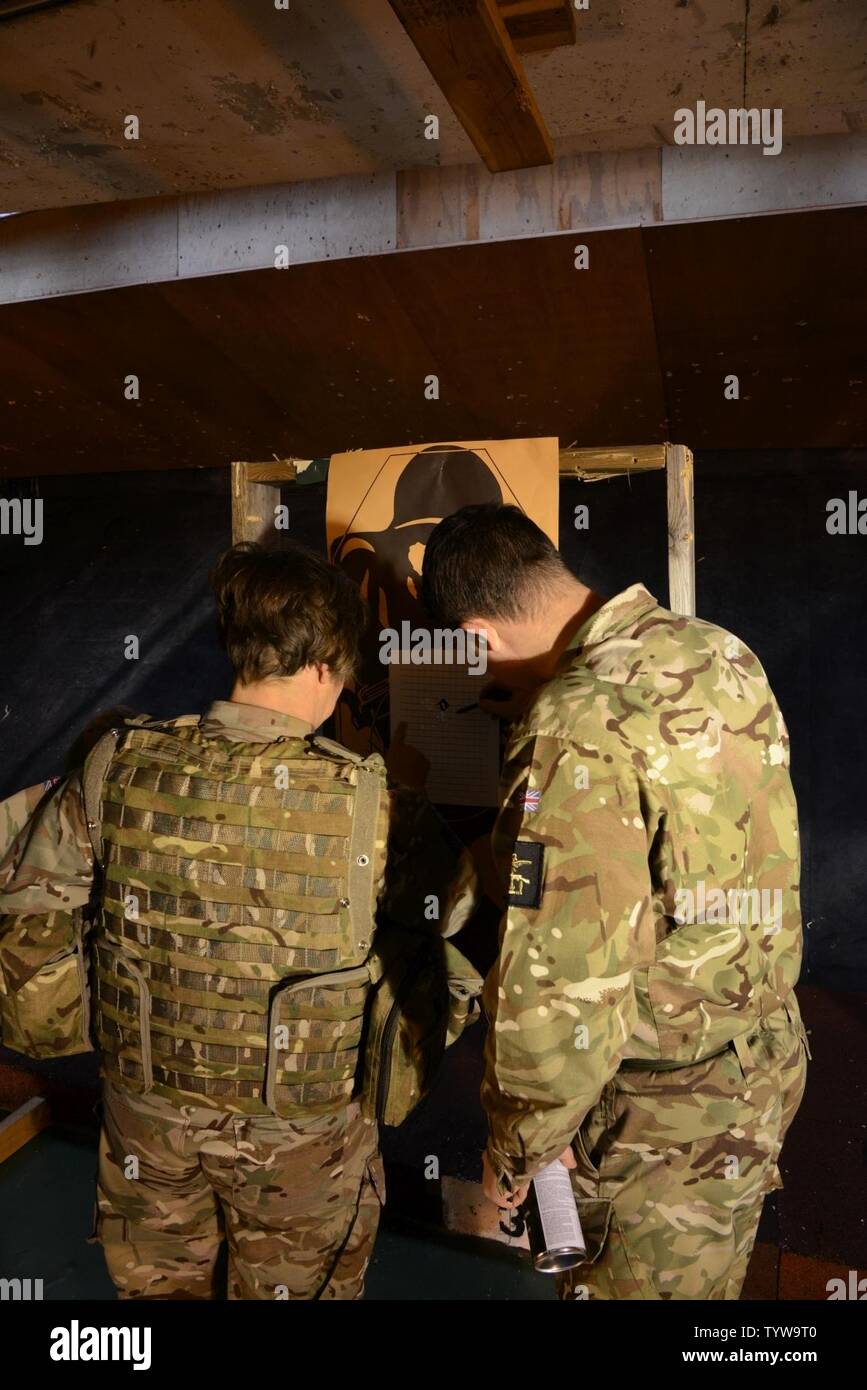 Members of the British Armed Forces, assigned to local units, verify ...
