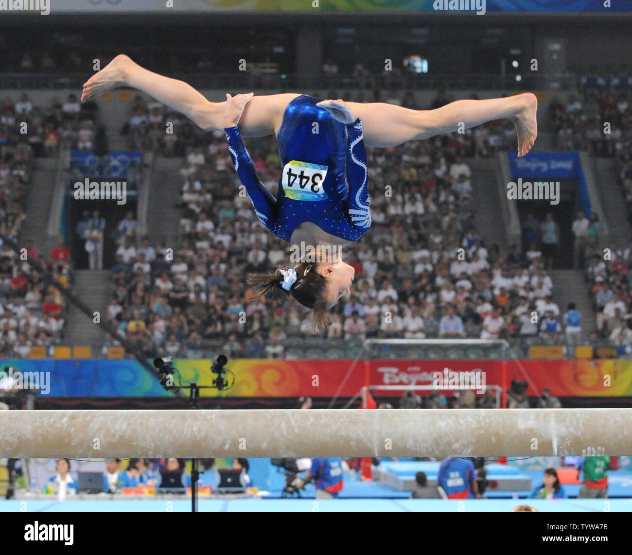 Britain's Hannah Whelan flips in the air during her routine on the ...