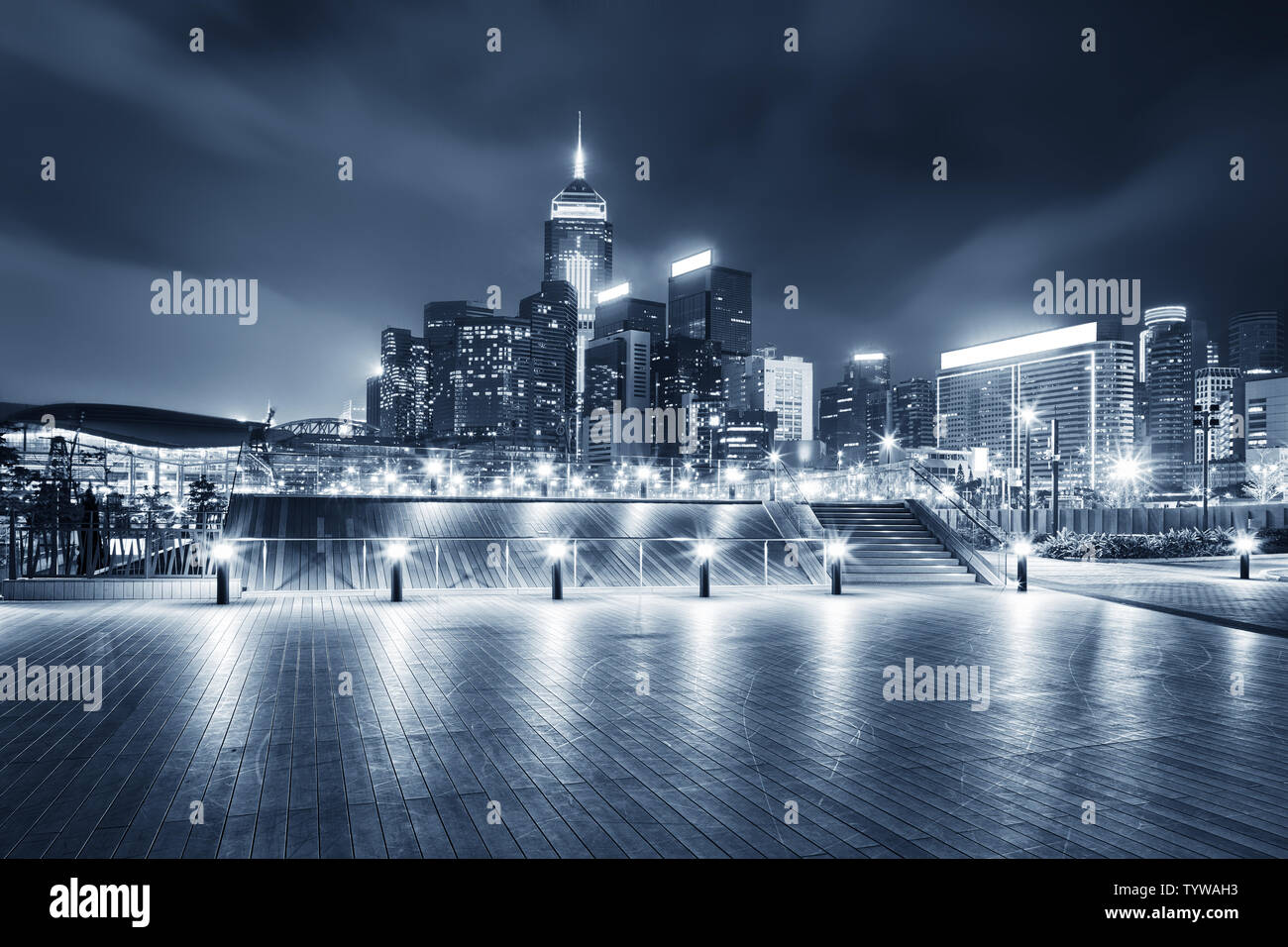 square with night modern building background Stock Photo - Alamy