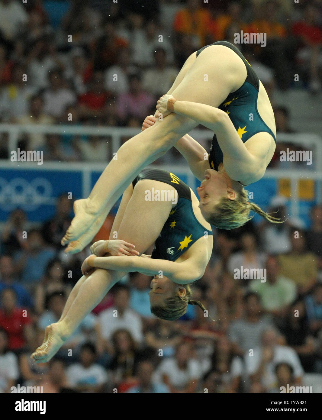 Australia's Briony Cole and Melissa Wu dive in the fifth and final ...