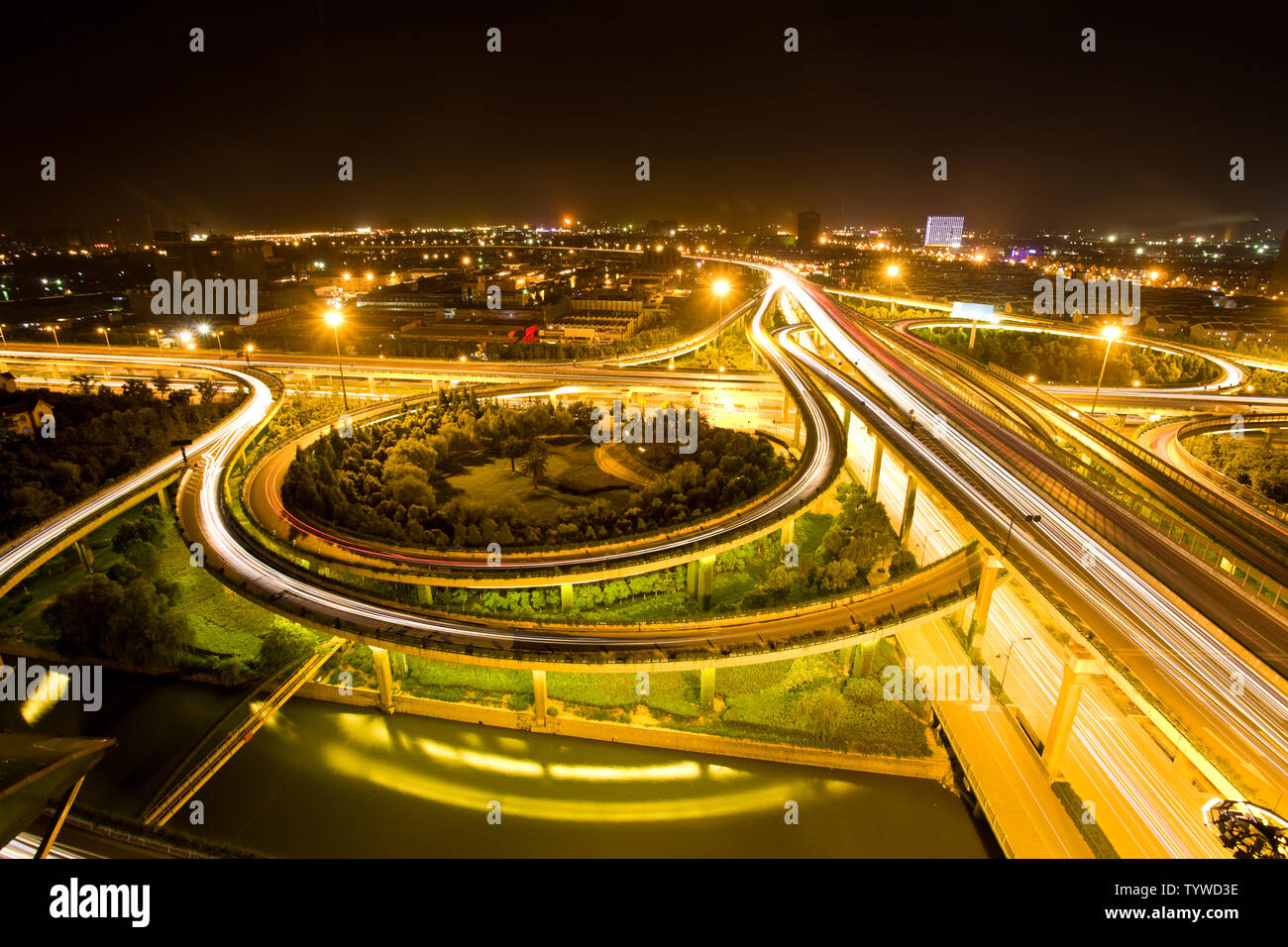 Traffic on junction Stock Photo - Alamy