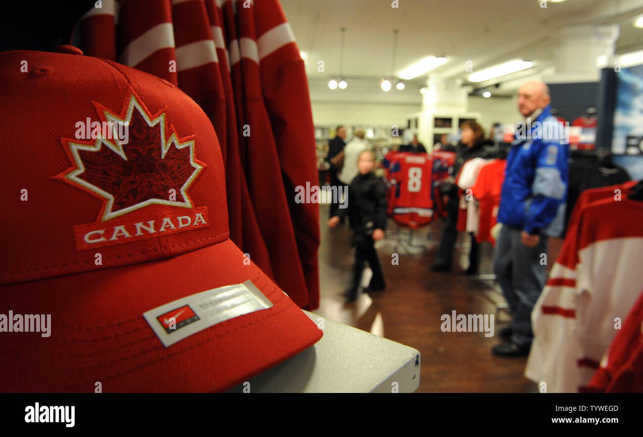 Shoppers browse Olympic merchandise at a department store in downtown ...