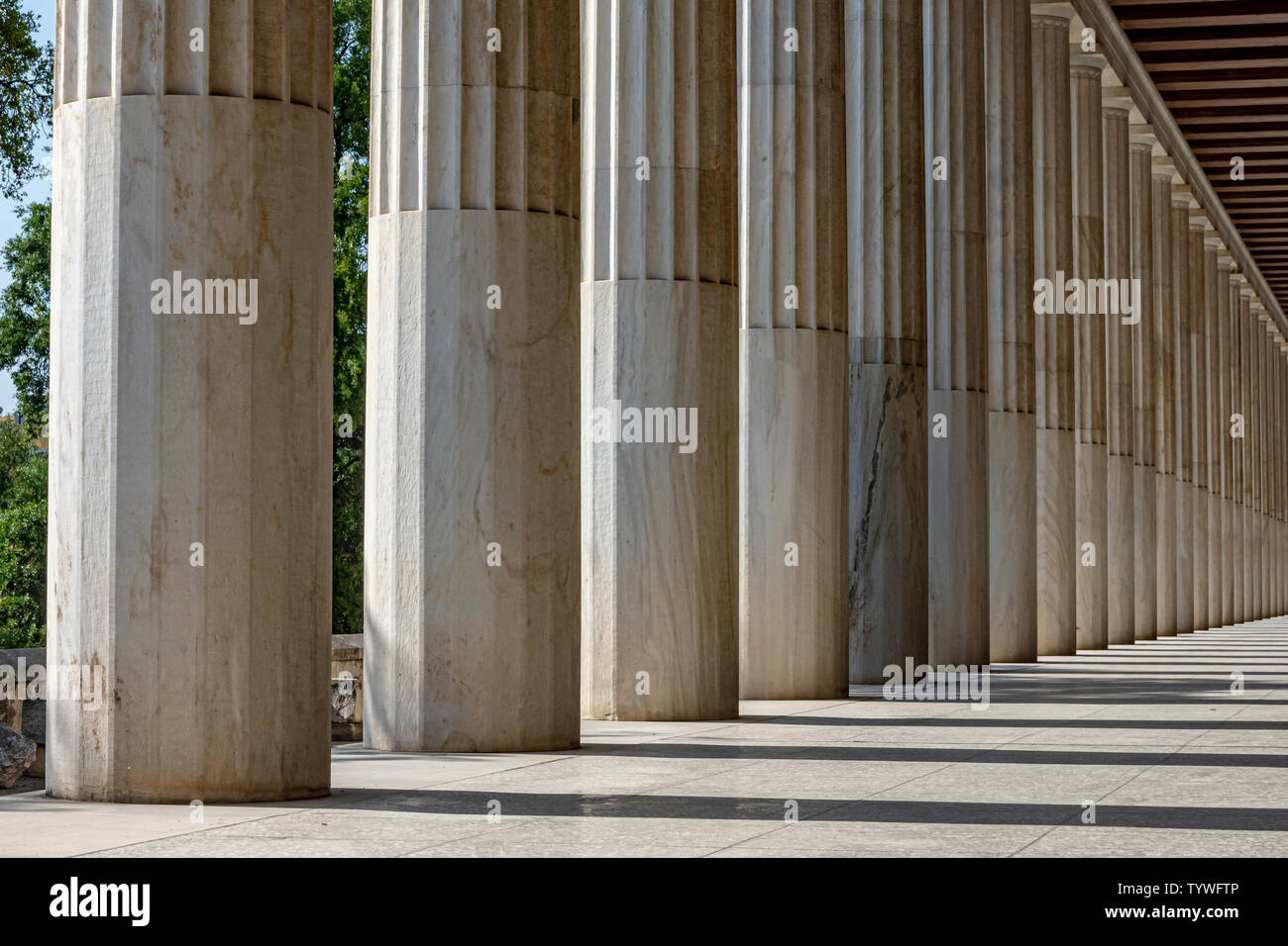 Row of Marble columns in Athens, Greece Stock Photo - Alamy