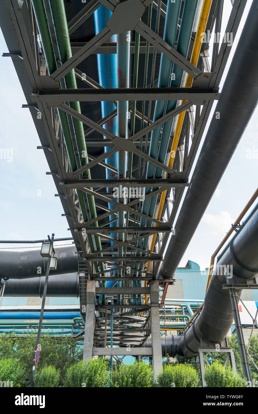Industrial plant building, steel frame structure Stock Photo - Alamy