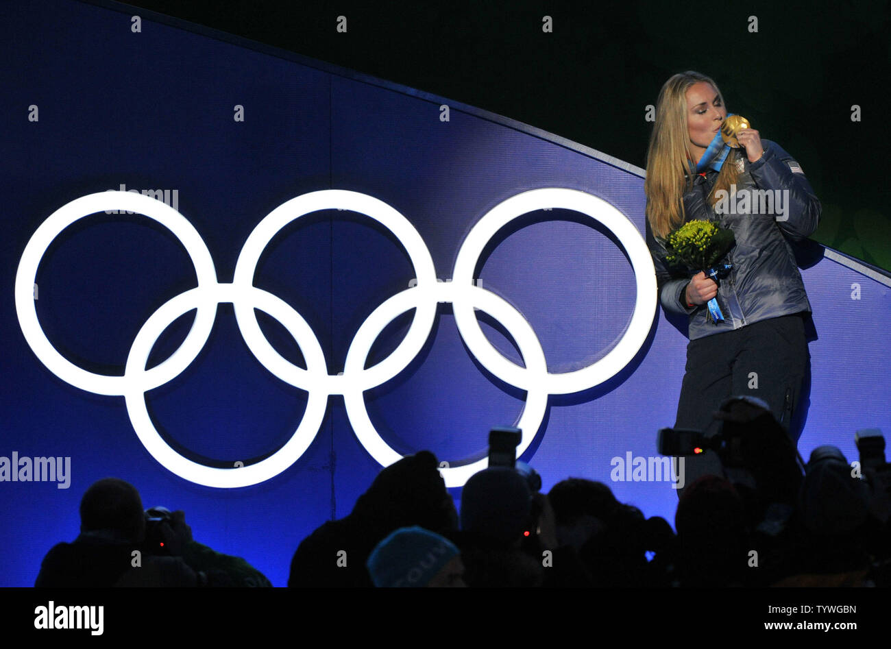 Lindsey vonn medal 2010 hi-res stock photography and images - Alamy