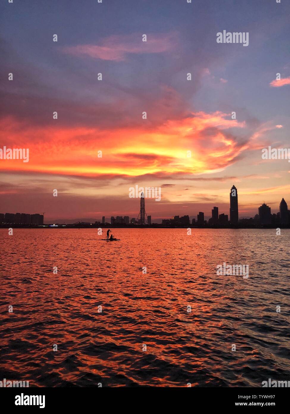 Red in the sunset Stock Photo - Alamy