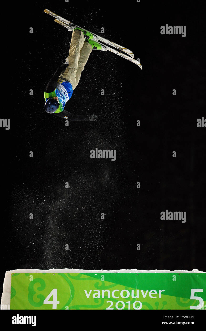 Stanislav Kravchuk of the Ukraine makes a jump during men's freestyle ...