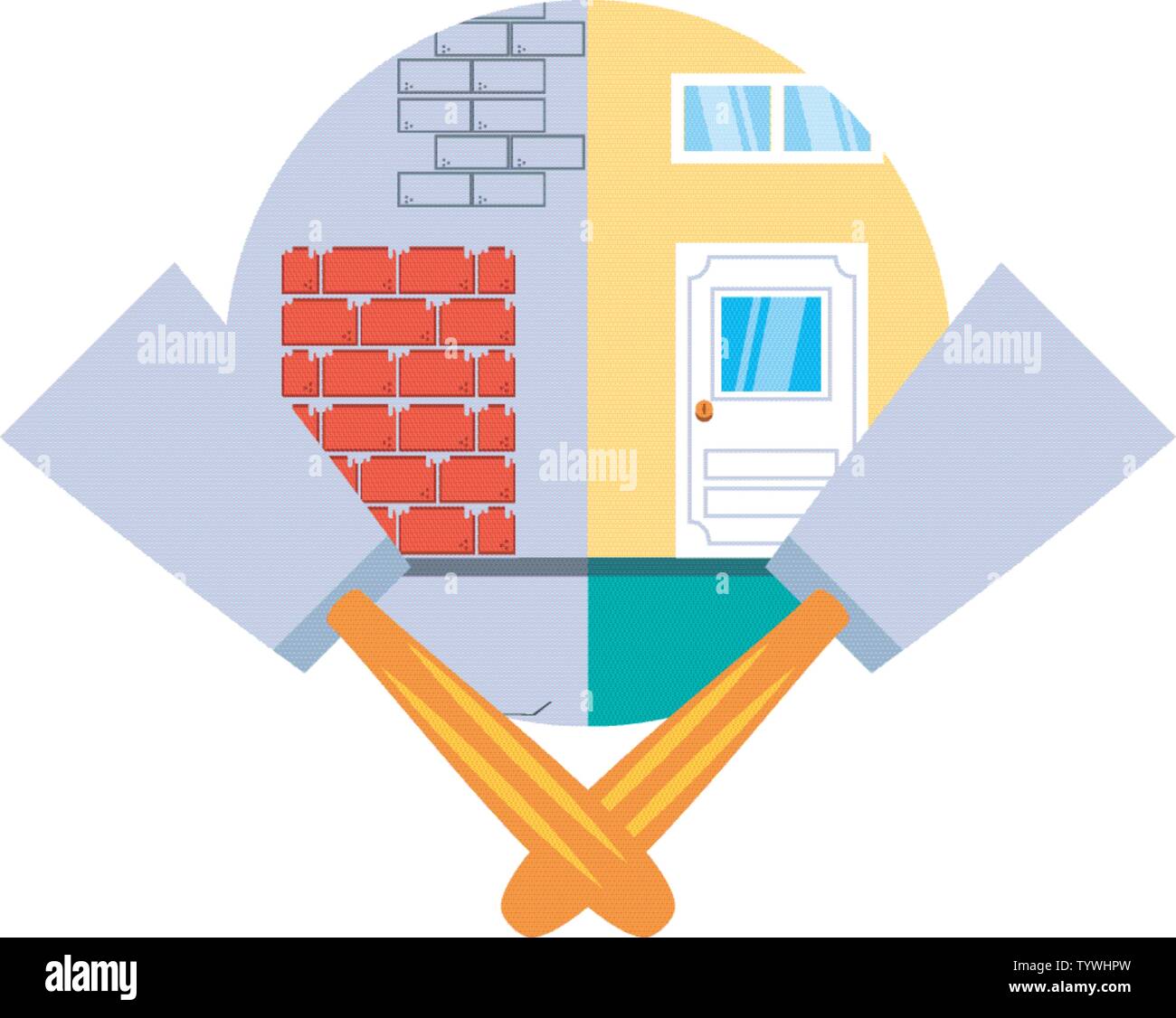 House design, under construction work repair progress reconstruction ...