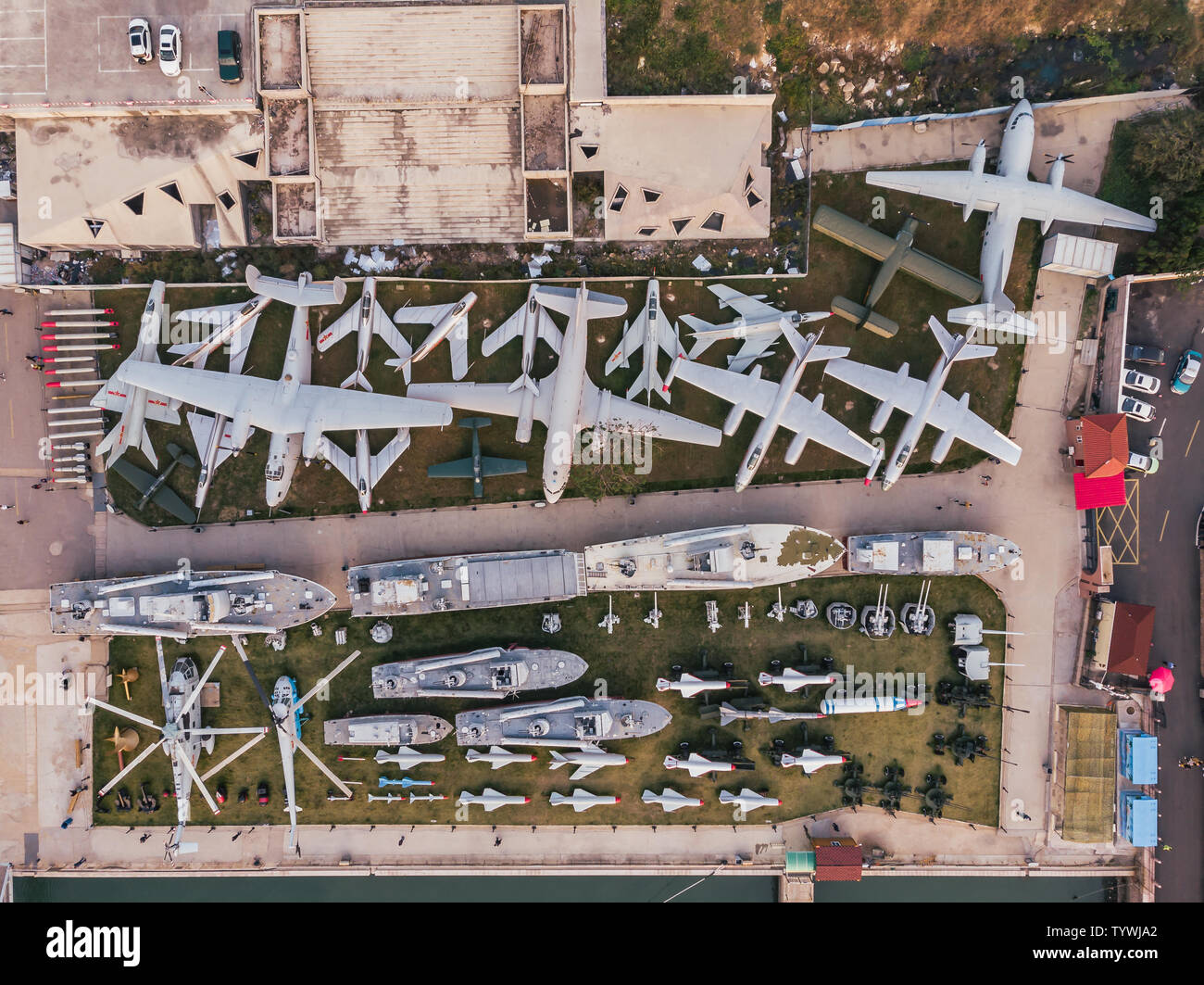Aerial shot at Qingdao Naval Museum Stock Photo - Alamy