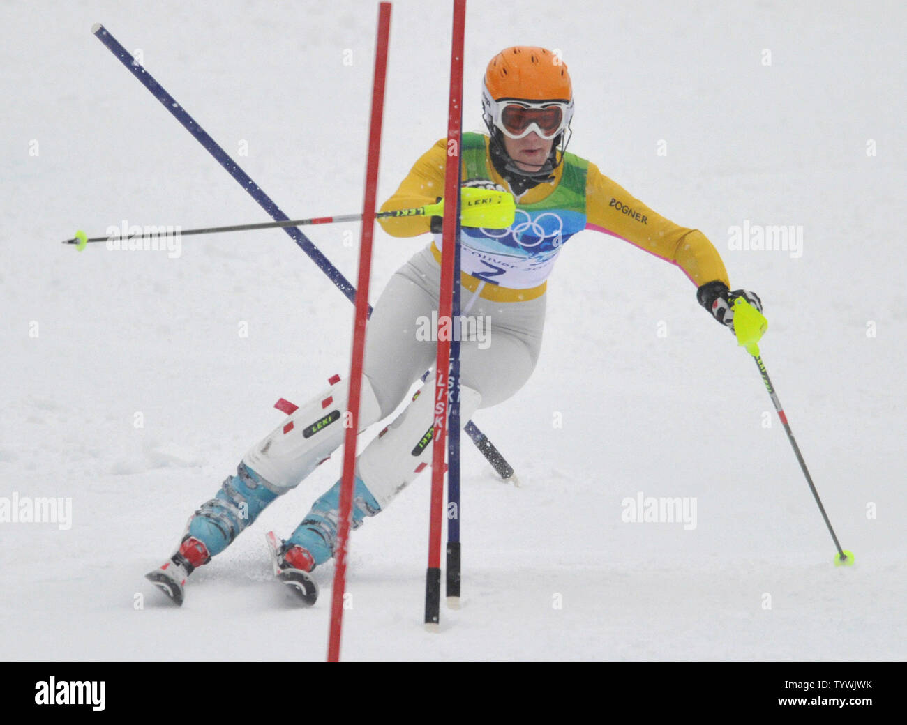 Germany's Susanne Riesch competes in the Ladies' Slalom during the 2010 ...