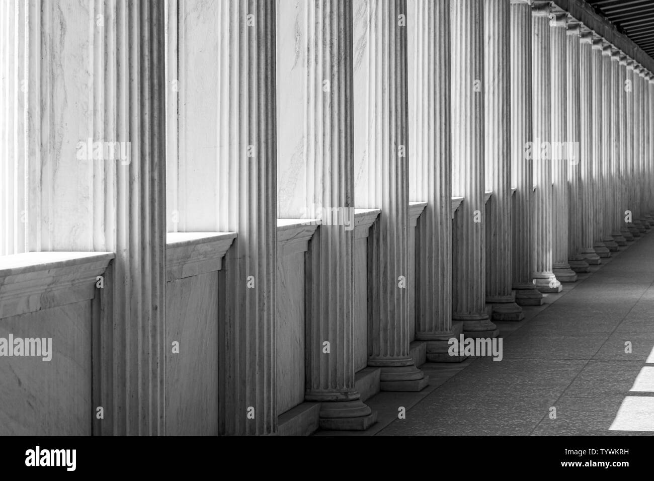 Row of Marble columns in Athens, Greece Stock Photo - Alamy