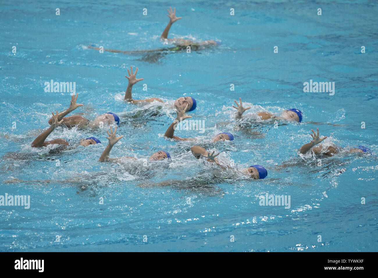 Japanese team in synchronized swimming hi-res stock photography and ...