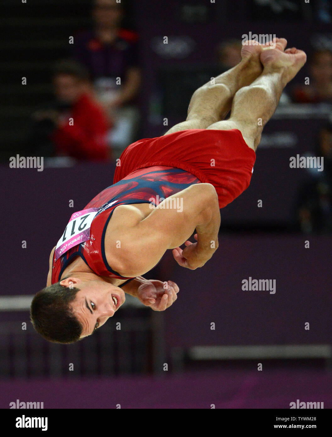 USA's Jacob Dalton does his routine in the Men's Floor at the ...