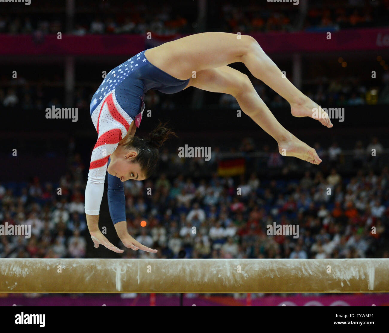 USA's Alexandra Raisman performs her bronze medal routine on the ...
