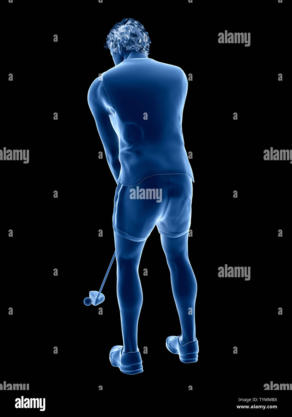 Man golf muscular man hi-res stock photography and images - Alamy