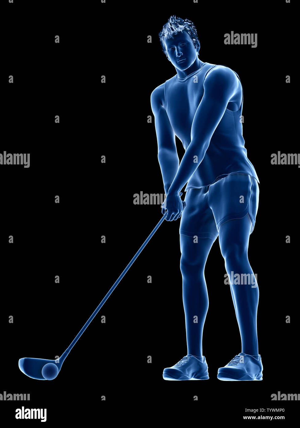 Man golf muscular man hi-res stock photography and images - Alamy
