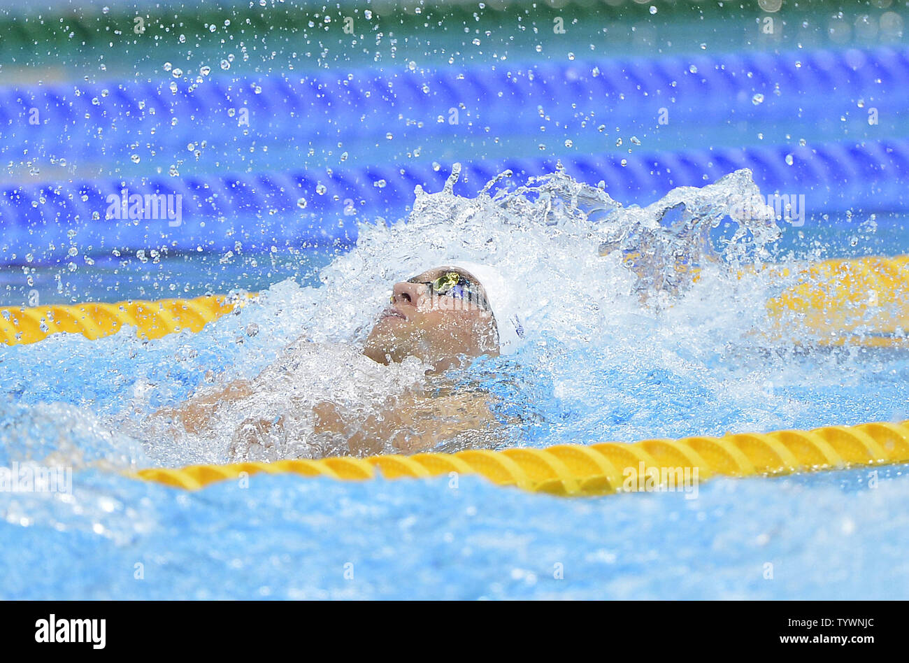 Matthew Grevers of the United States swims his heat in the Men's 100M ...