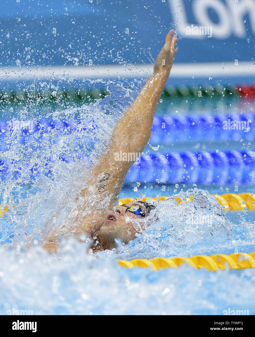 Matthew Grevers of the United States competes in the Men's 100M ...