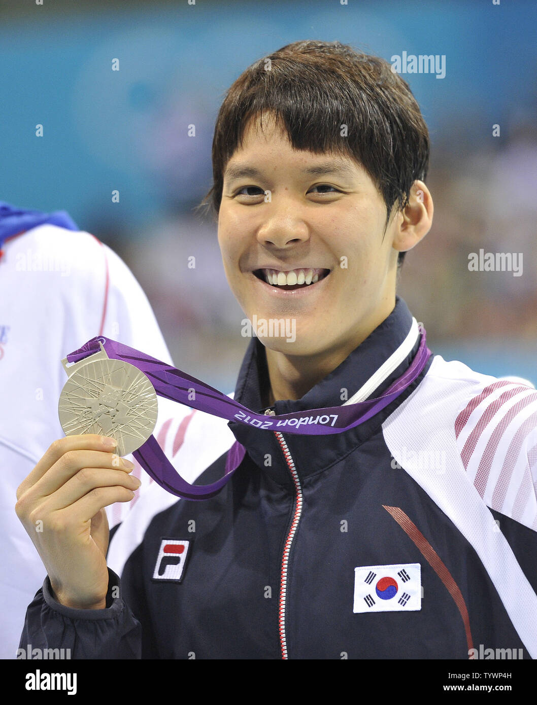 Park Taehwan of the Republic of Korea holds his Silver Medal after the ...