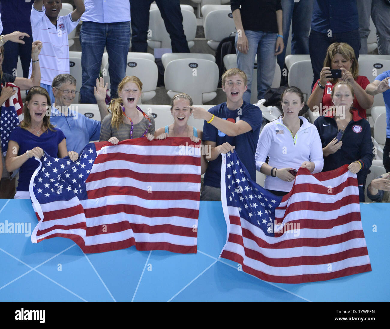 Fans Cheer For The United State s Men s 4 X 200M Freestyle Relay Of