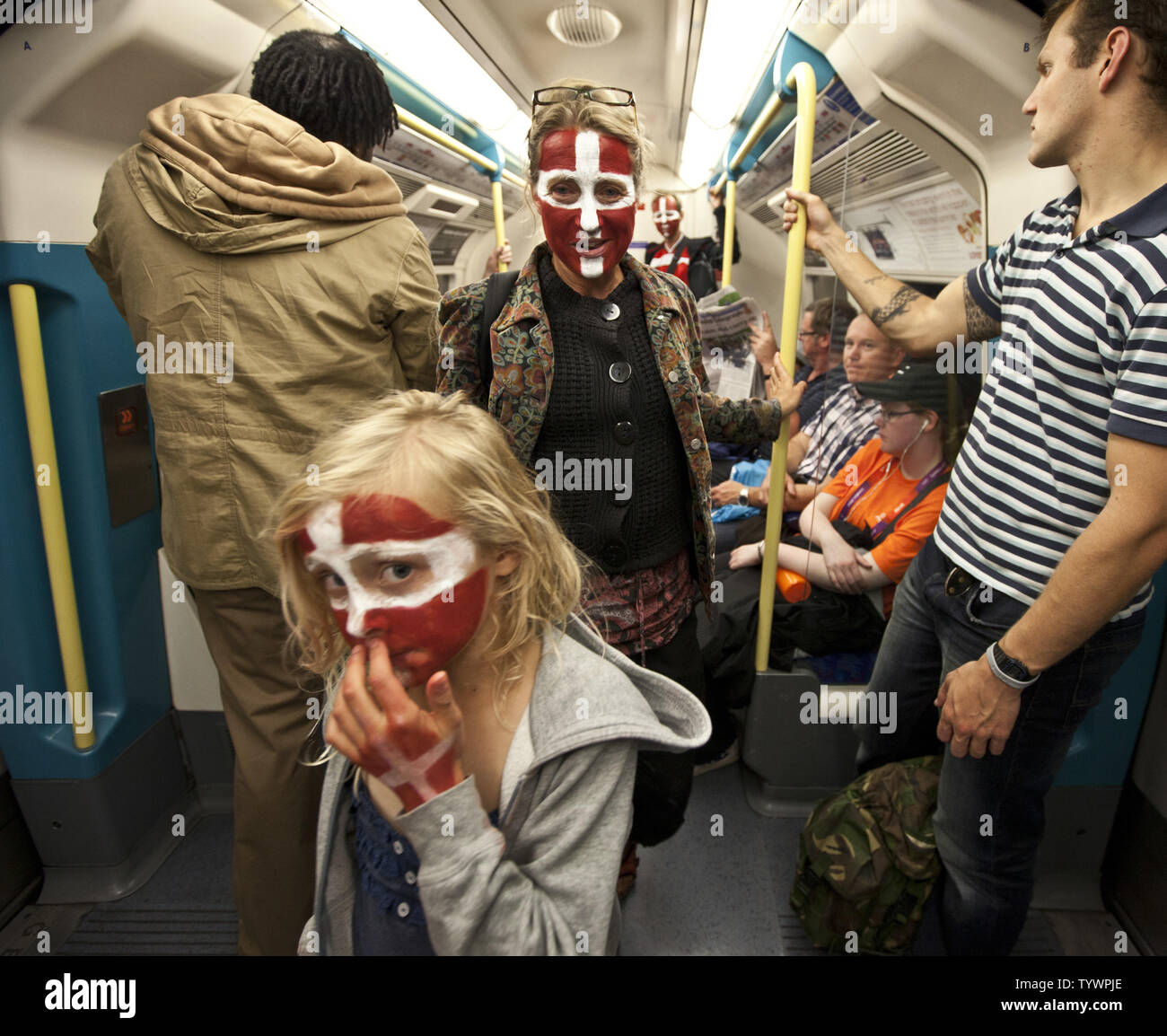 Olympic fans us the Jubilee Line of the London Underground at the ...
