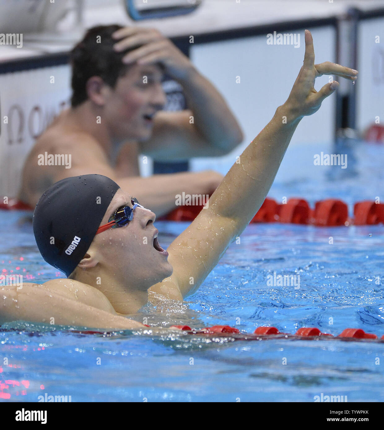 Daniel Gyurta of Hungary reacts after winning a Gold Medal in the Men's ...