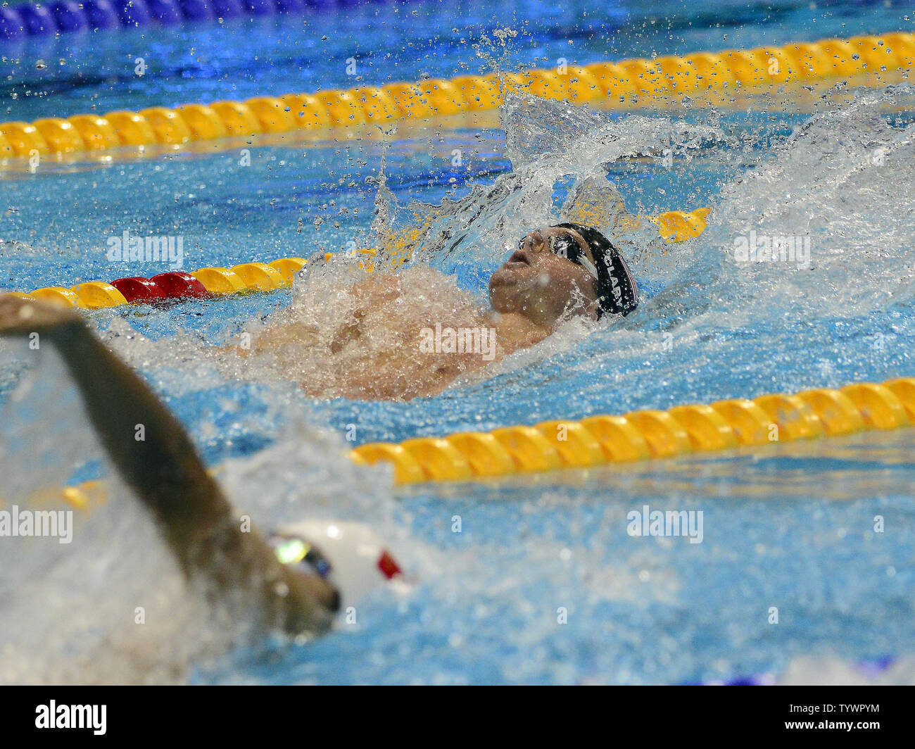 Tyler Clary of the United States competes in the Men's 200m Backstroke ...