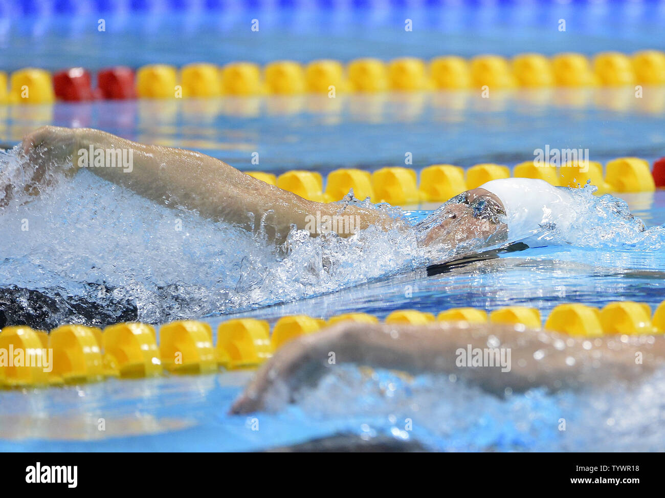 Elizabeth Beisel of the United States swims her heat in the Women's ...
