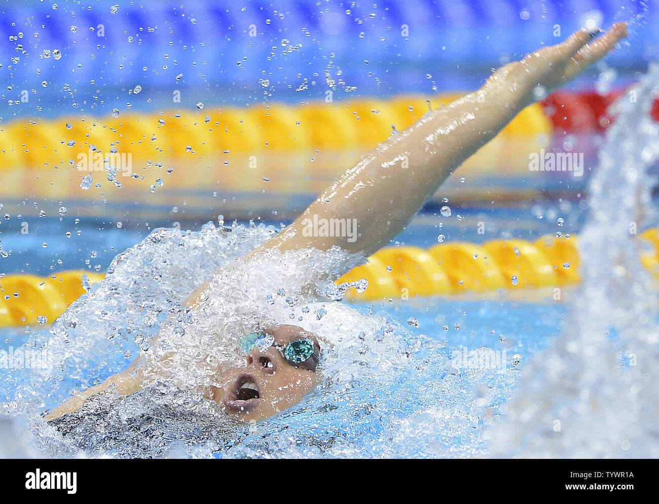Elizabeth Beisel of the United States swims her heat in the Women's ...