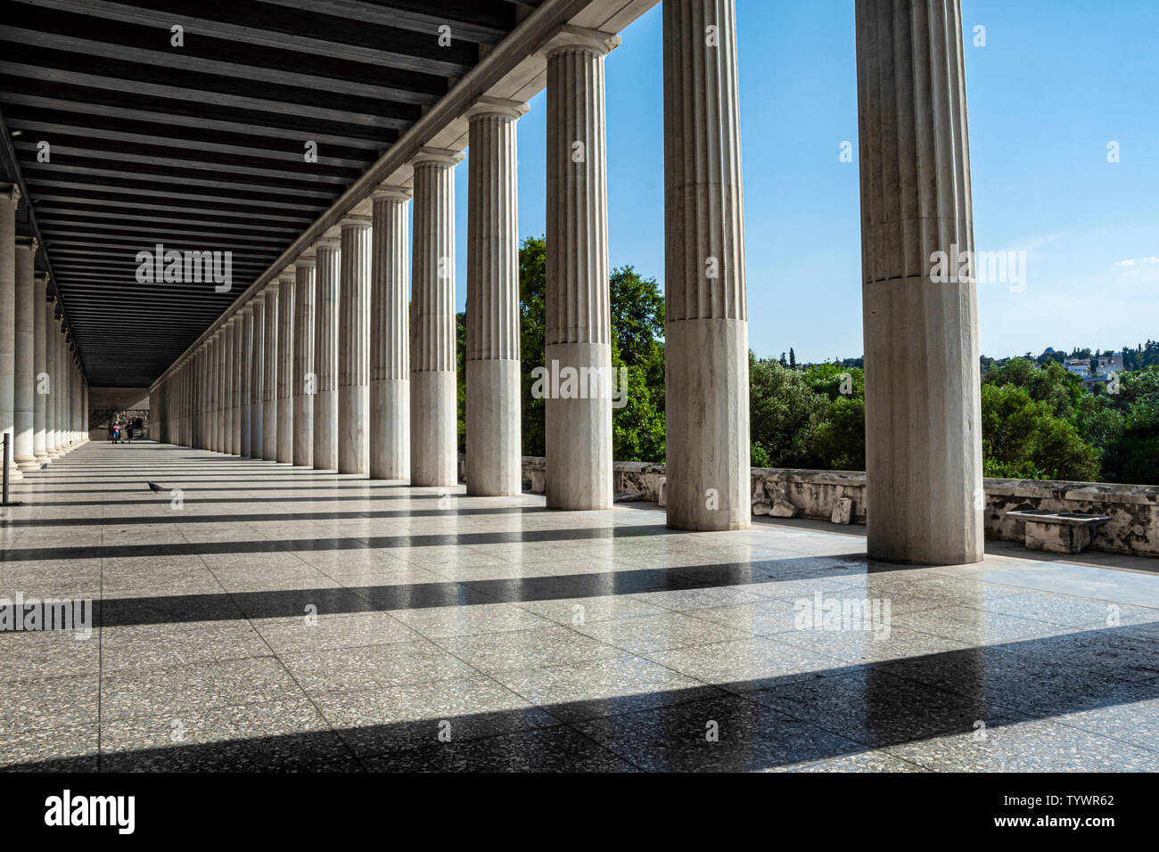 Row of Marble columns in Athens, Greece Stock Photo - Alamy