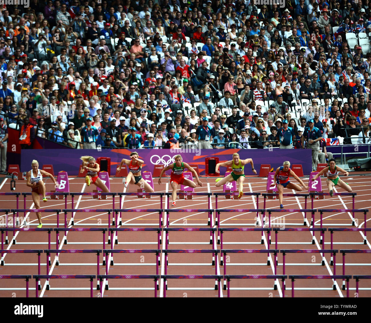 Women's Heptathlon 100M Hurdles starts off the Track and Field ...
