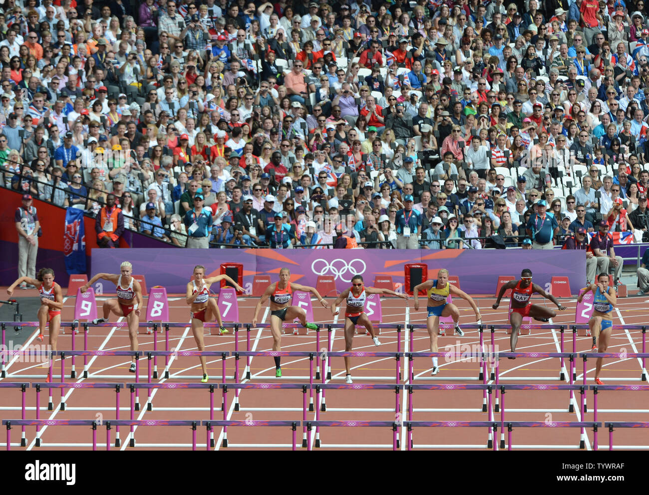 Women's Heptathlon 100M Hurdles starts off the Track and Field ...