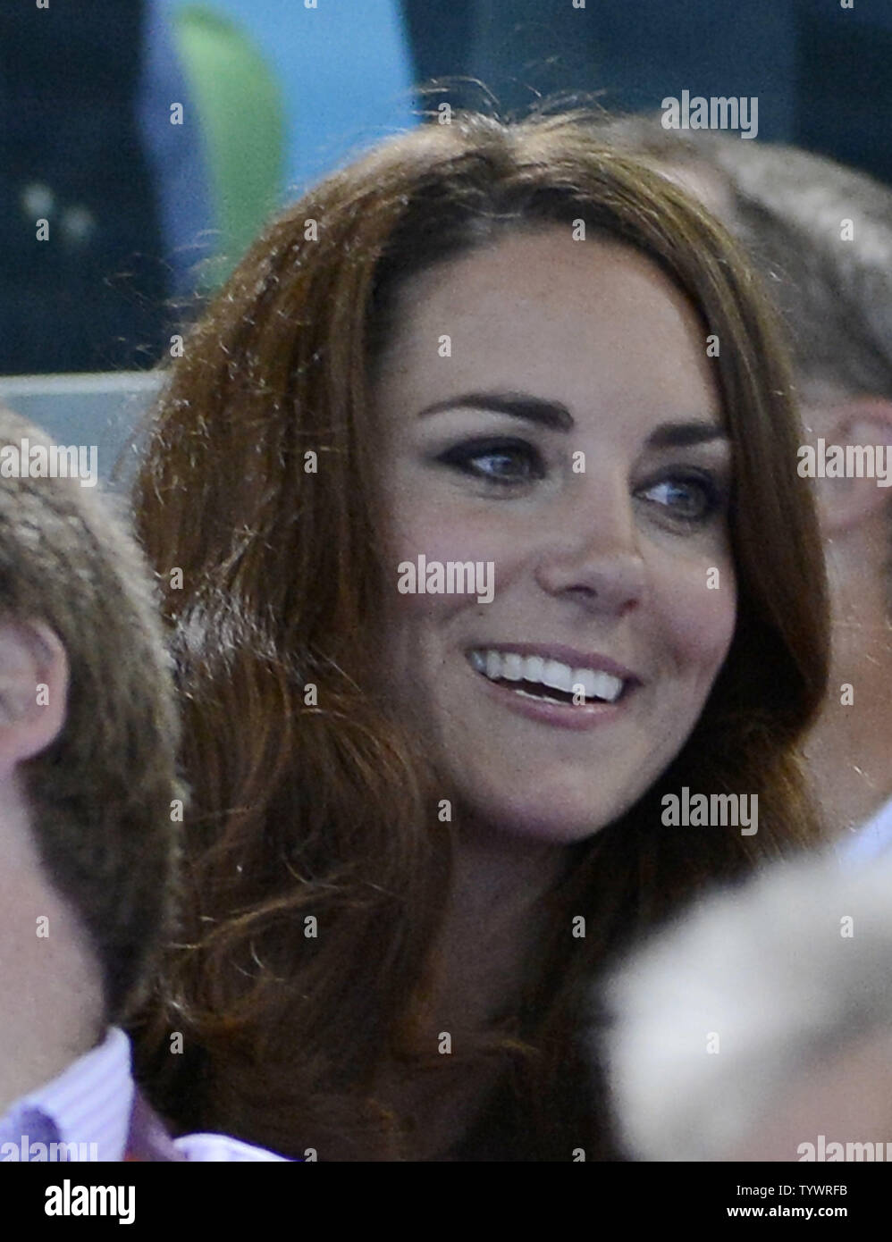 The Duchess of Cambridge, Kate Middleton watches swimming at the London ...
