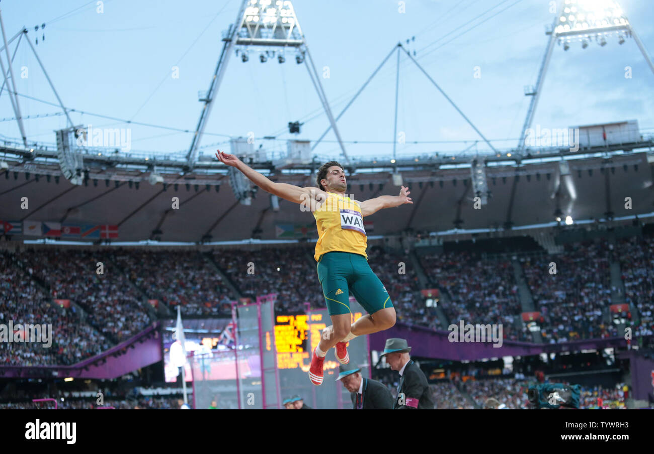 Australia's Mitchell Watt jumps in the preliminary round of the Men's ...