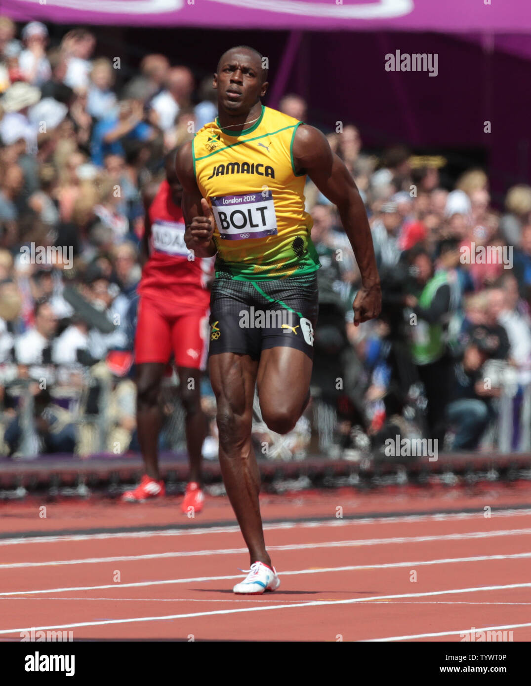 Usain bolt london 2012 100 metres hi-res stock photography and images ...