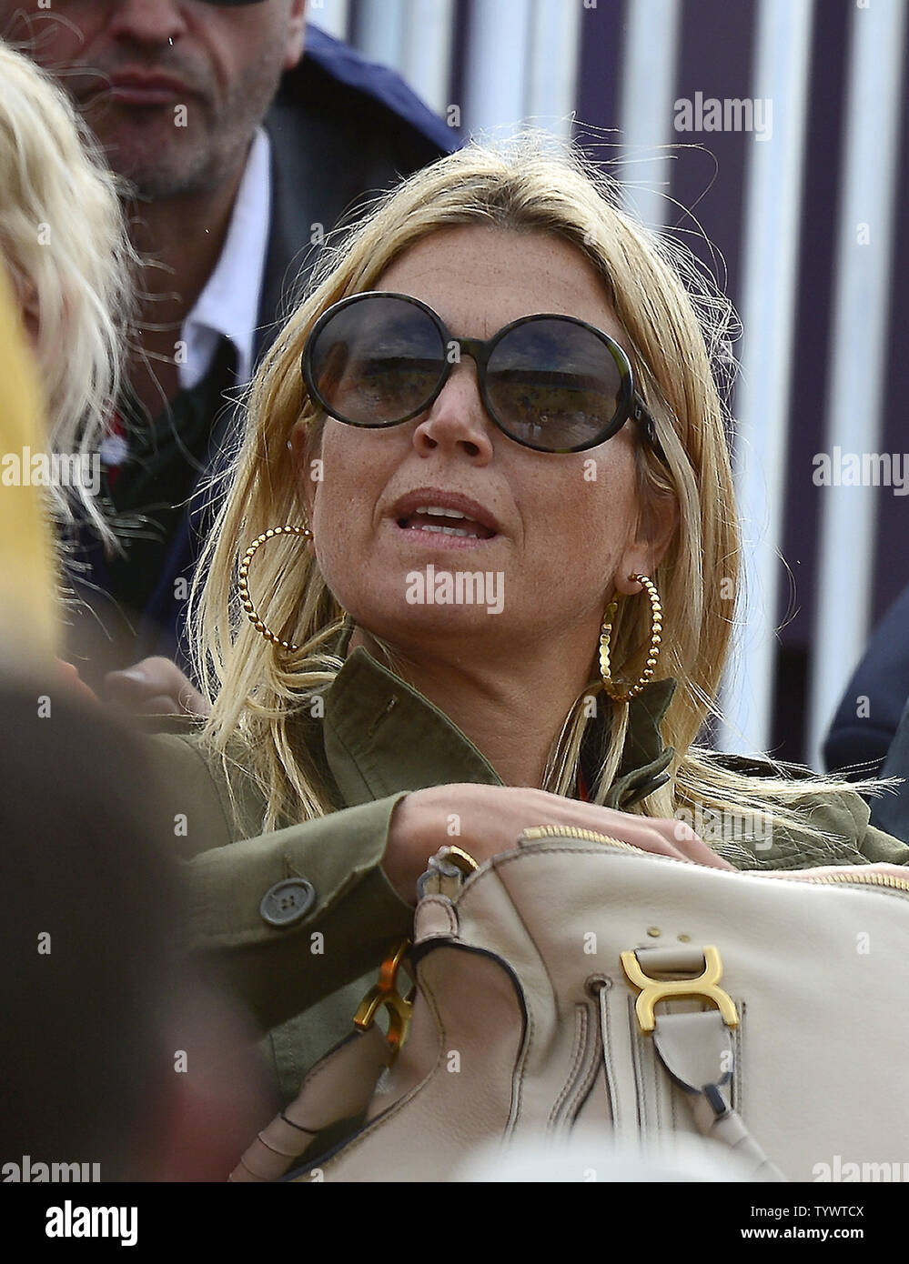 Crown Princess Maxima of the Netherlands watches the Equestrian ...