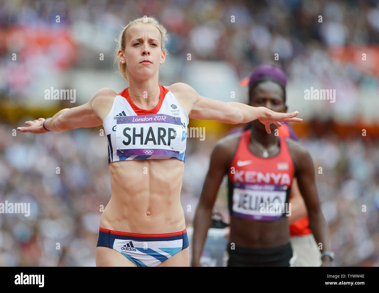 Lynsey Sharp of Great Britain gets ready for Round 1 of the Women's ...