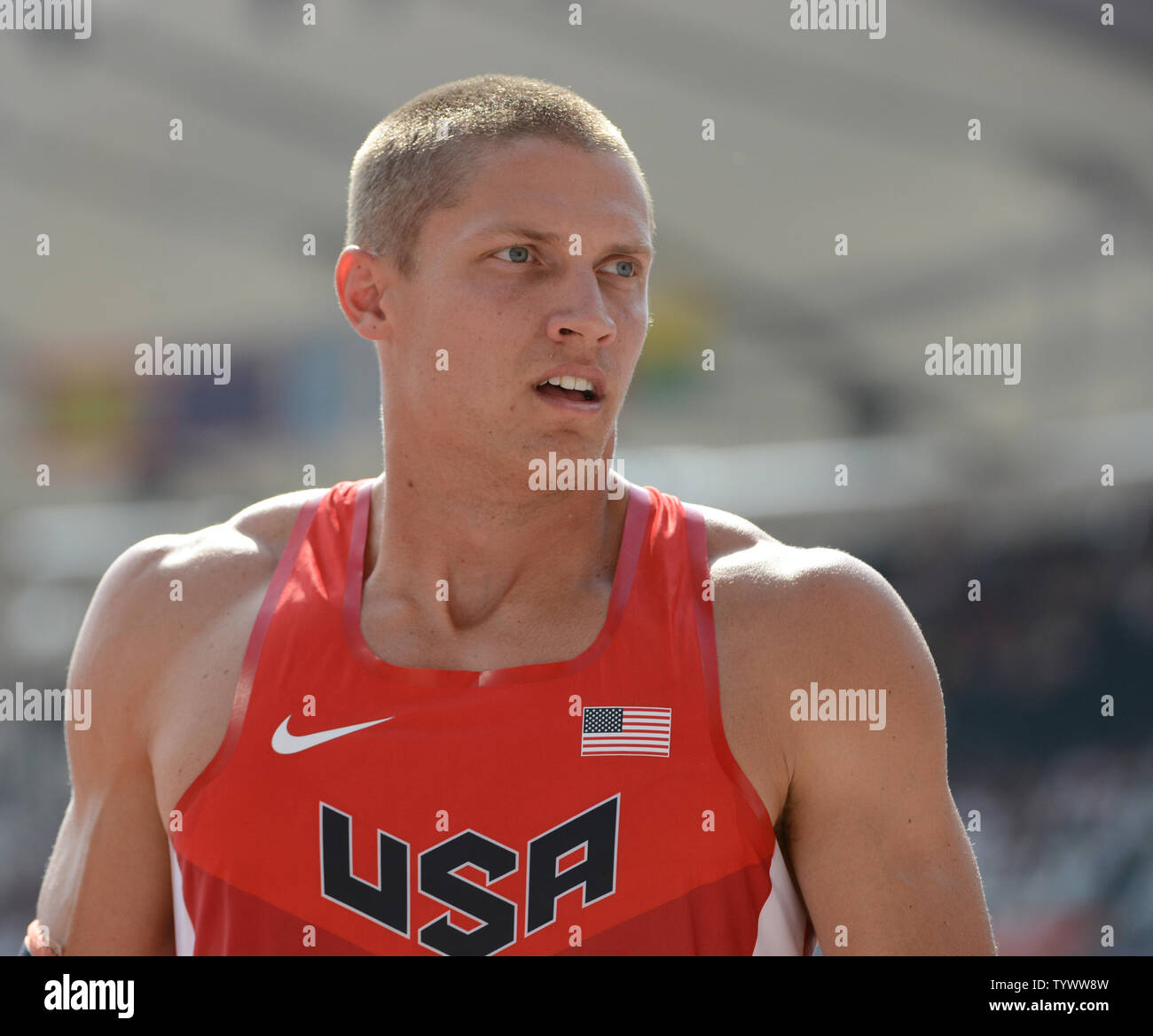 Trey Hardee of the USA competes in the Pole Vault of the Men's ...