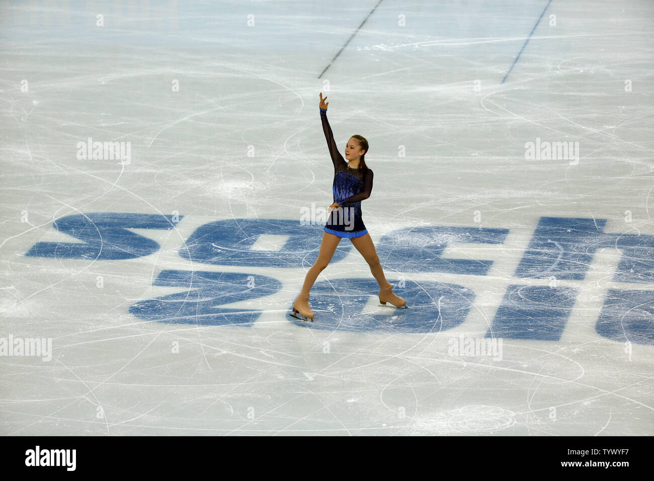 15-year-old Yulia Lipnitskaya of Russia performs during the Figure ...