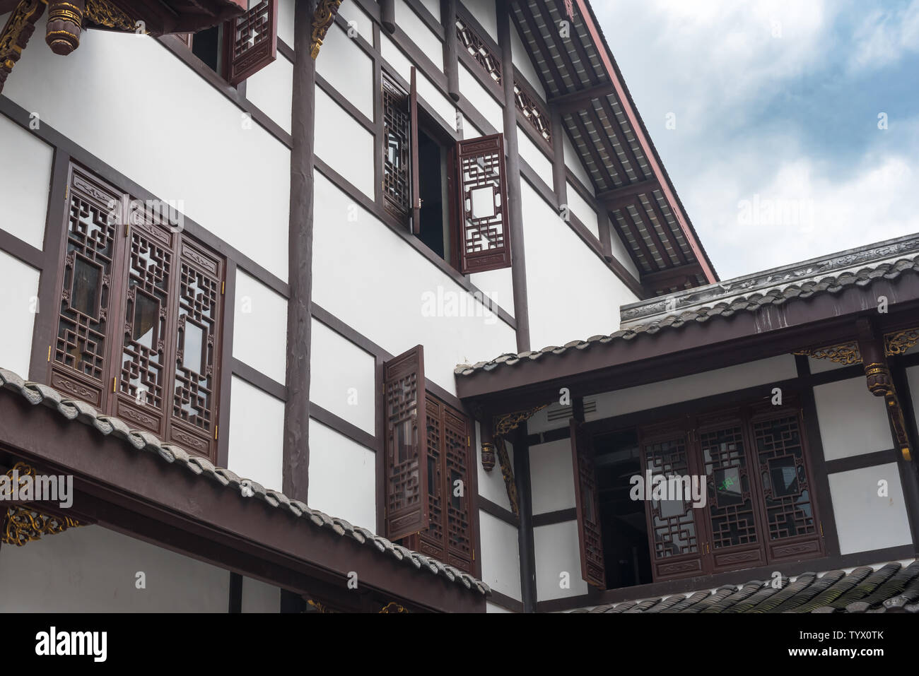 Traditional architecture in Taikuri, Chengdu Stock Photo - Alamy