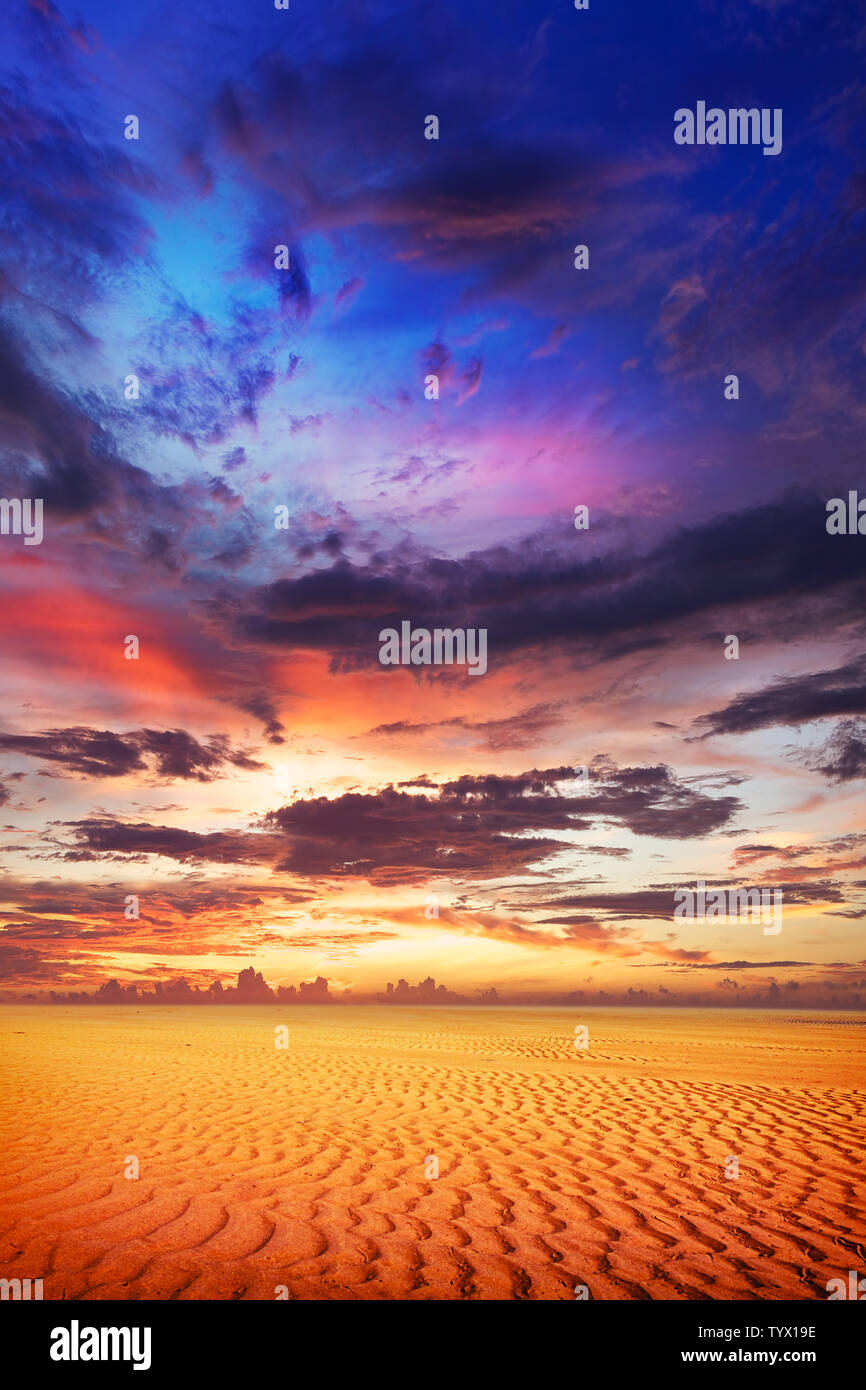 Sky background material blue sky sunset Stock Photo - Alamy