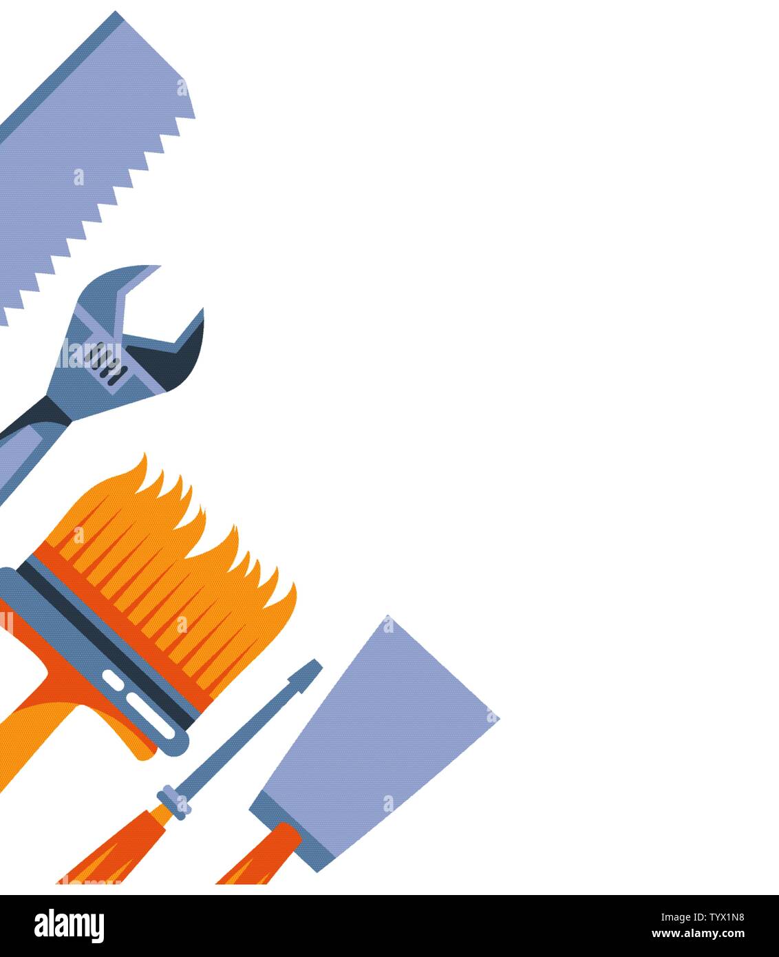 Tools design, under construction work repair progress reconstruction ...